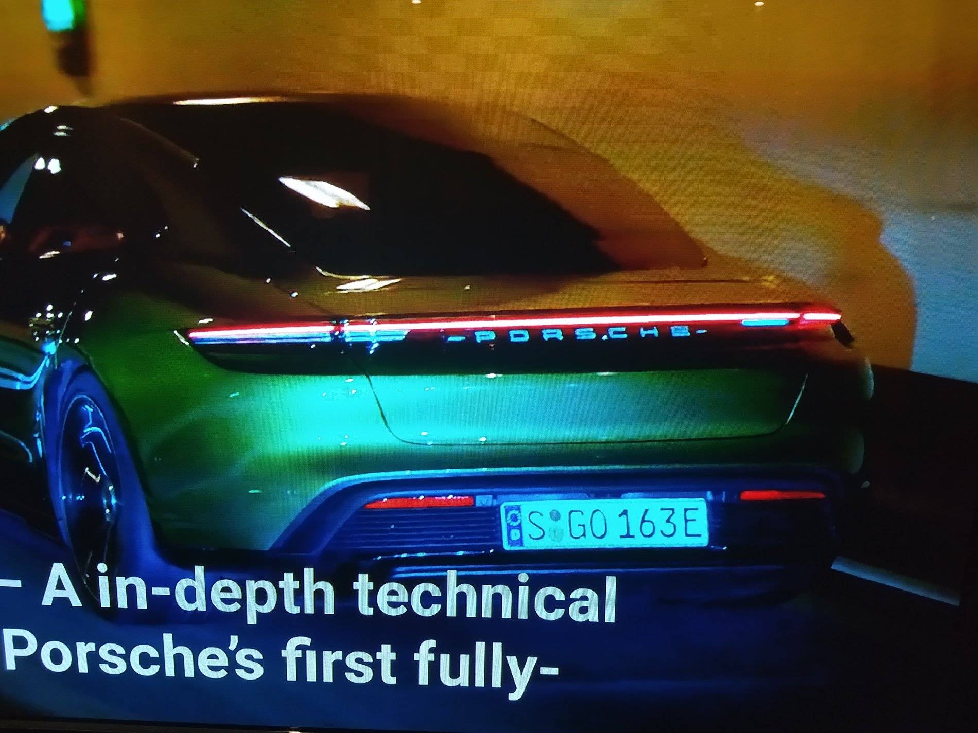 Rear Porsche letters lighting: my idea | TaycanForum -- Porsche Taycan ...