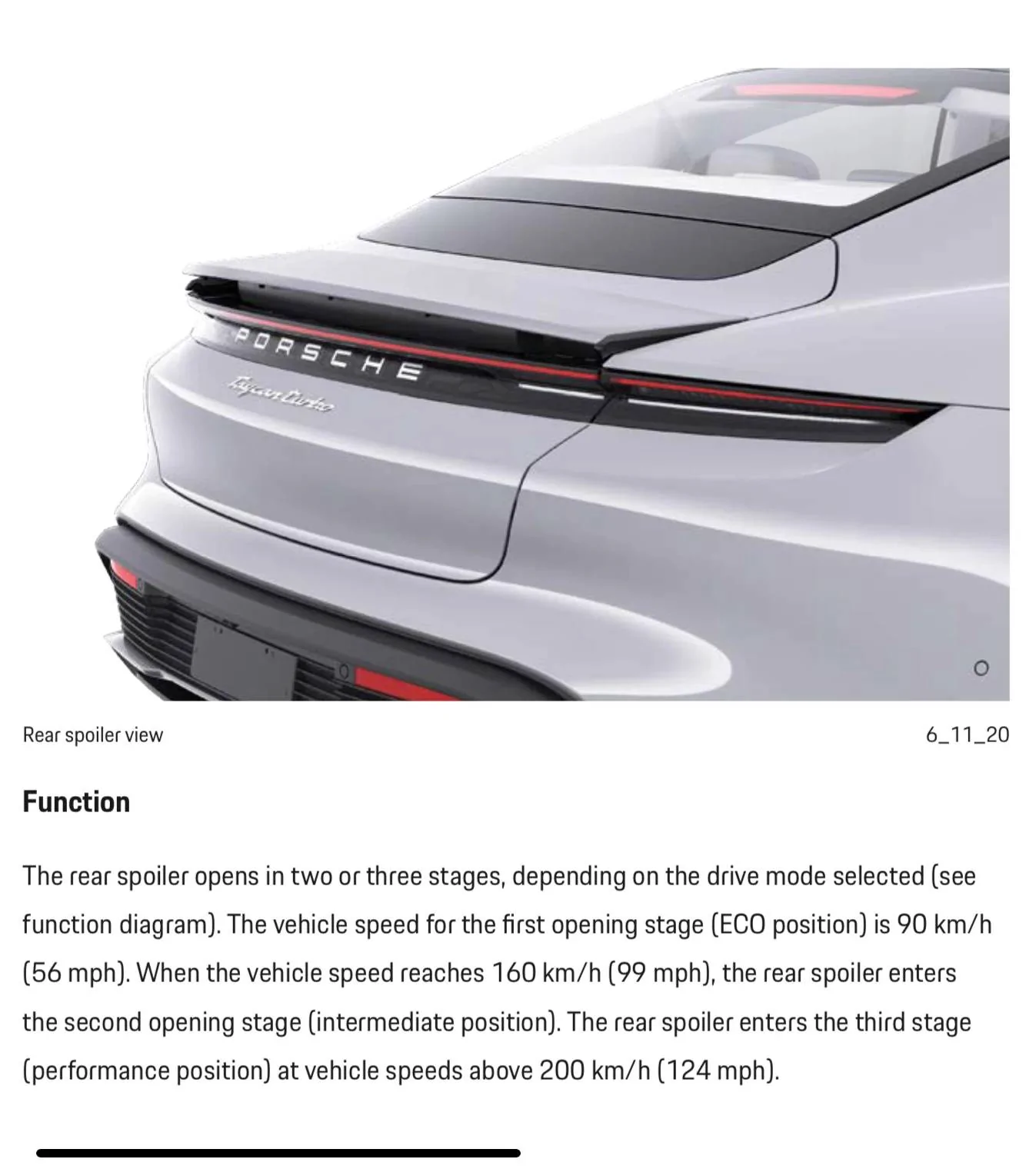 How to see if the spoiler is deployed from inside the car ...