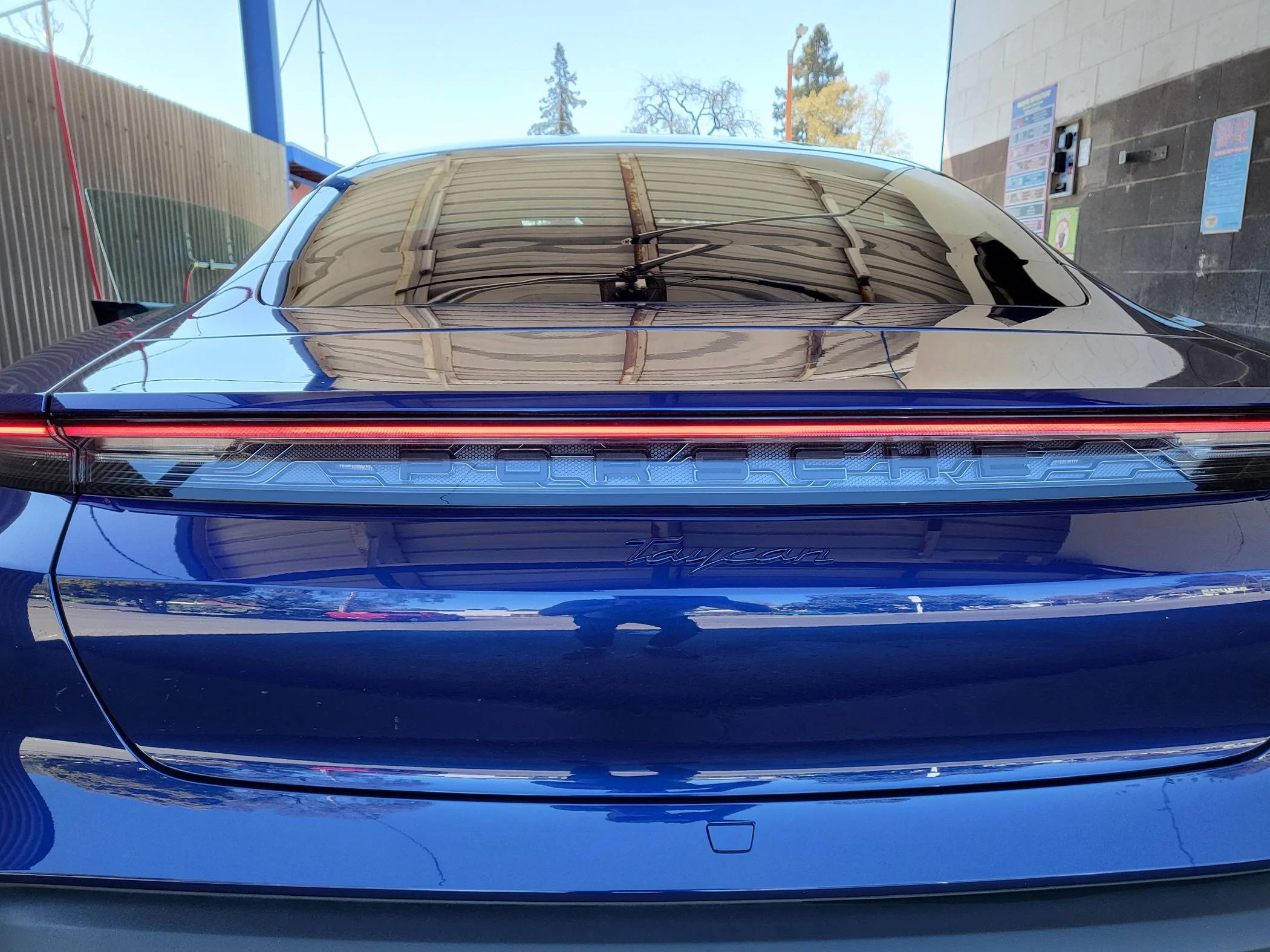 Best way to blackout or darken Porsche lettering under the rear spoiler ...