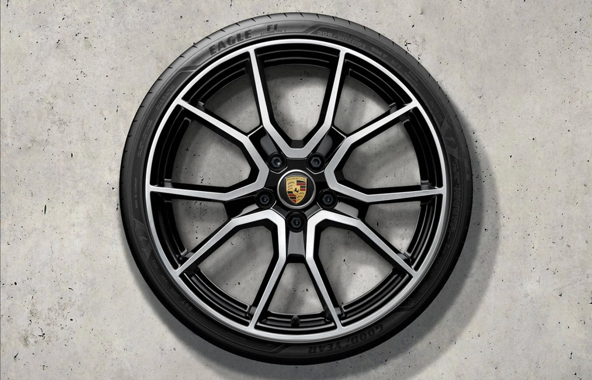 For sale: Taycan 21" RS Spyder Design Wheel Set - Goodyear Eagle F1 ...