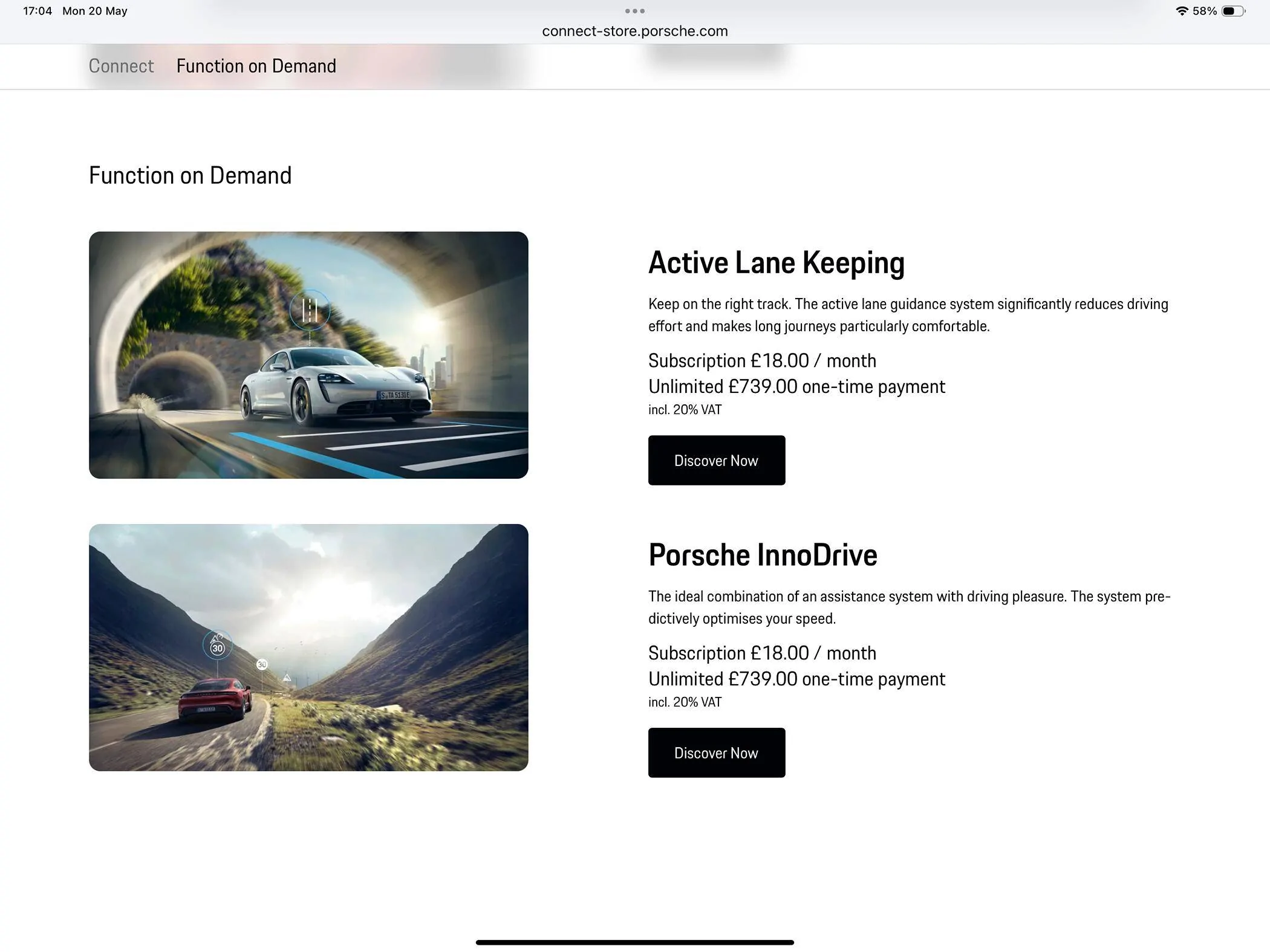 Does Porsche Innodrive from FoD also includes Active Lane Assist ...