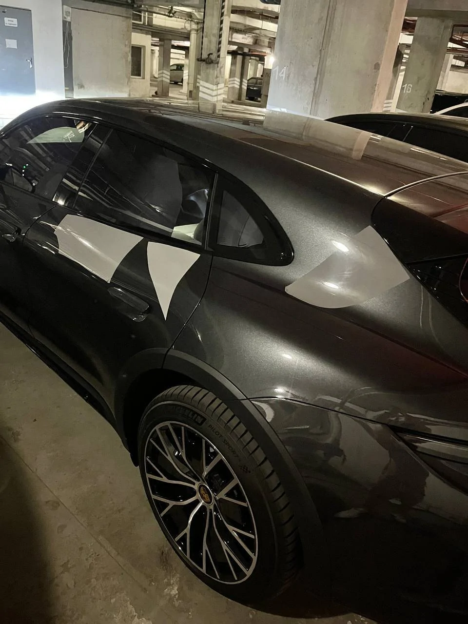 Taycan CT 4 Volcano Grey gets wrapped in matte anti-gravel film ...