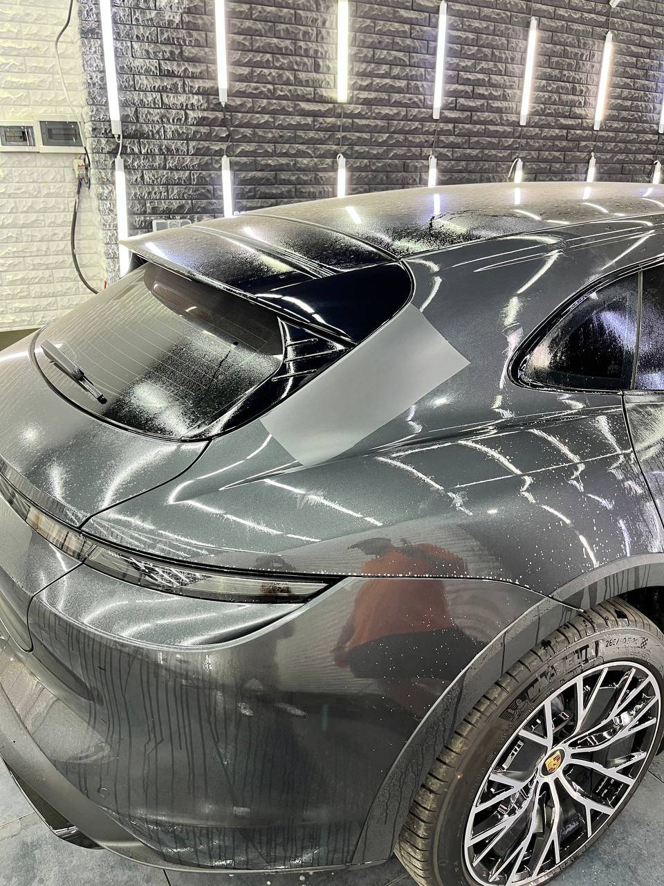 Taycan CT 4 Volcano Grey gets wrapped in matte anti-gravel film ...