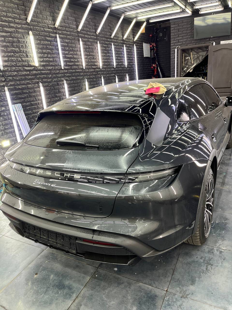 Taycan CT 4 Volcano Grey gets wrapped in matte anti-gravel film ...