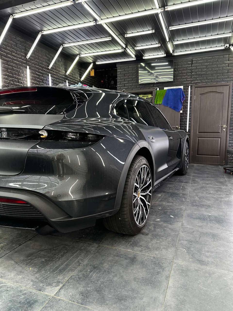 Taycan CT 4 Volcano Grey gets wrapped in matte anti-gravel film ...