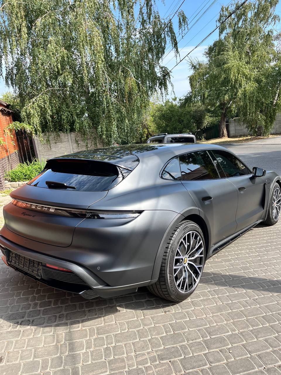 Taycan CT 4 Volcano Grey gets wrapped in matte anti-gravel film ...