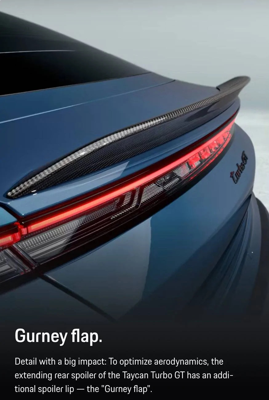 Where to buy rear spoiler lip “gurney flap” from Turbo GT | TaycanForum ...