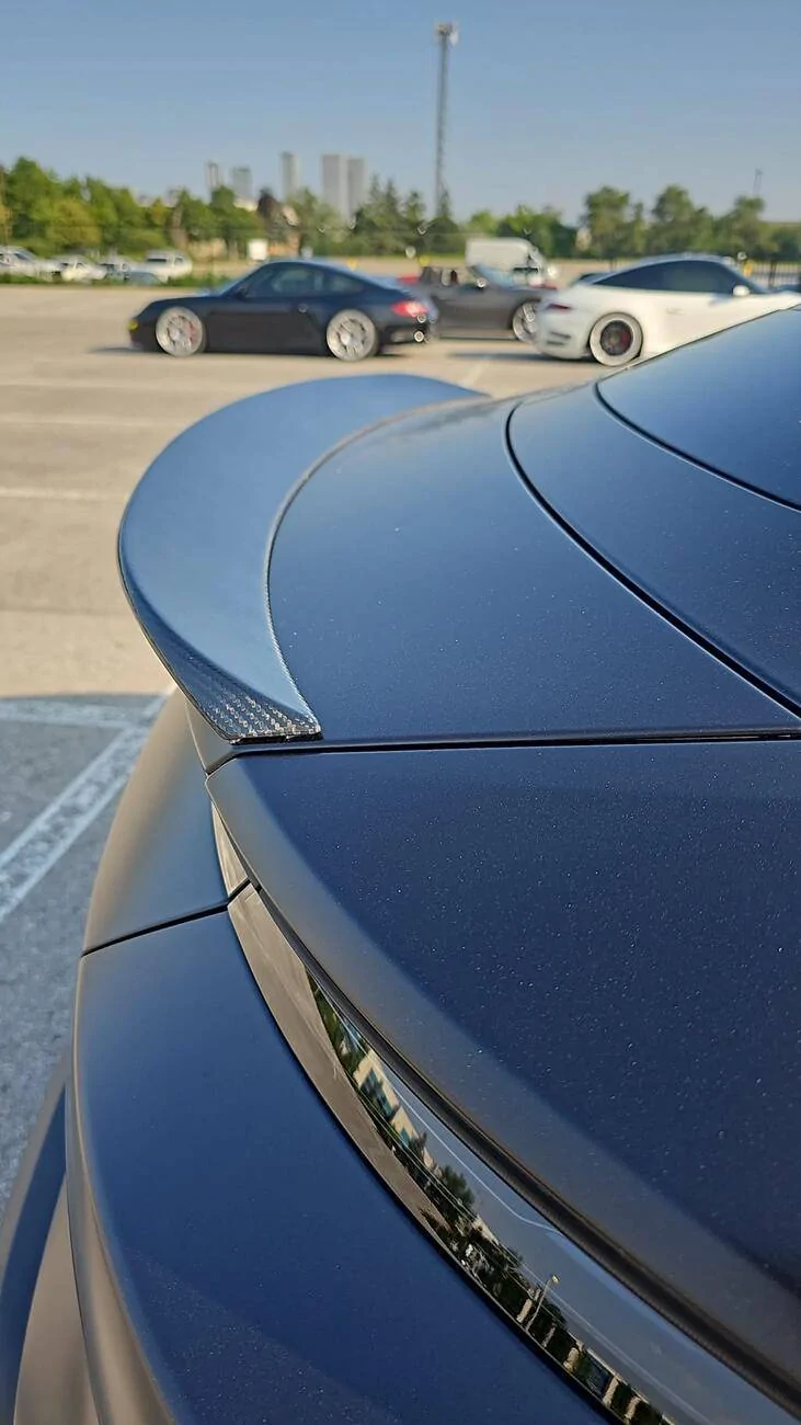 'Kerist' Turbo GT-style carbon fiber ducktail spoiler install ...