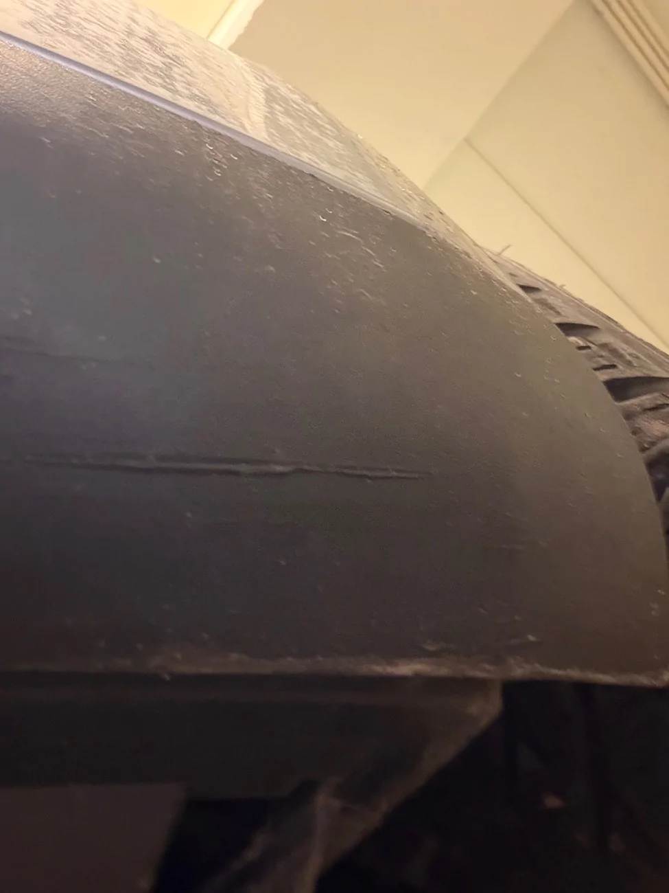 Should I fix this scratch under front bumper or leave it? | TaycanForum ...